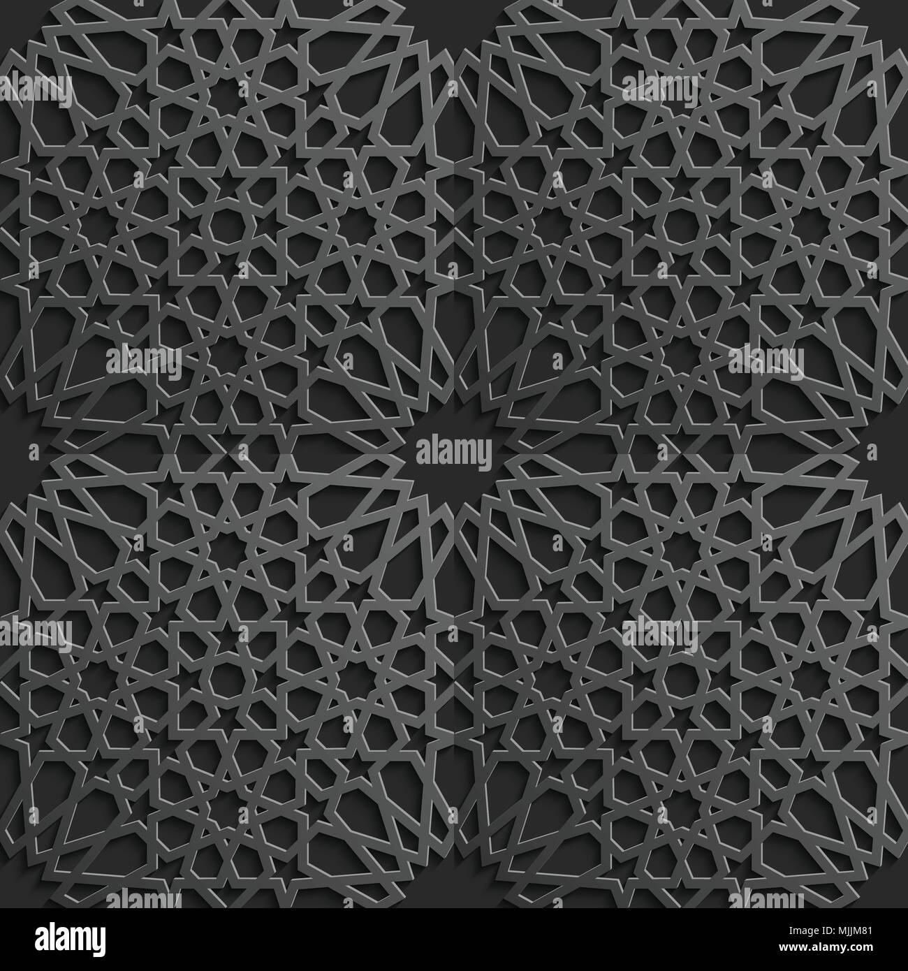 Seamless islamic pattern 3d . Traditional Arabic design element Stock ...