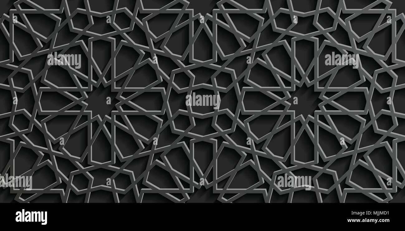 Seamless islamic pattern 3d . Traditional Arabic design element Stock ...