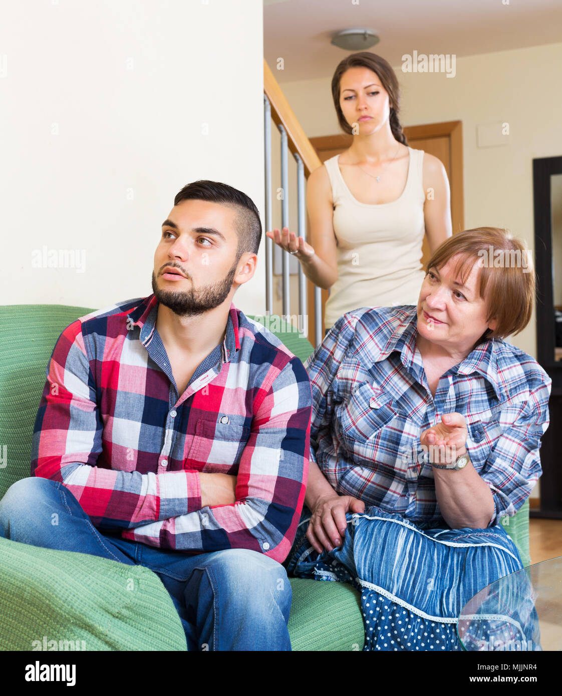 Angry mother upset daughter adults hi-res stock photography and images ...