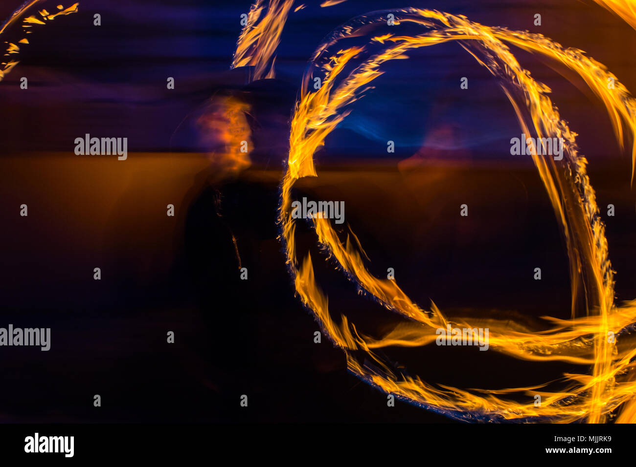 Fire dancers Swing fire dancing show fire show dance man juggling with ...