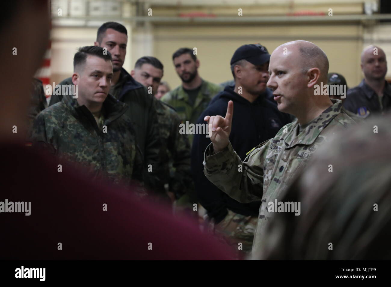 U.S. Army Lt. Col. Aaron Clapsaddle, chief of air operations for the U ...