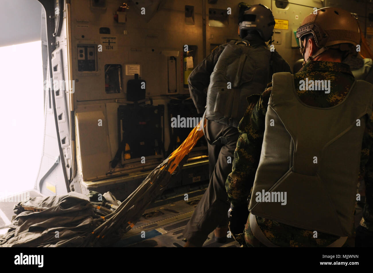 U.S. Air Force TSgt. Robert Hardesty, a loadmaster and wings tactics ...