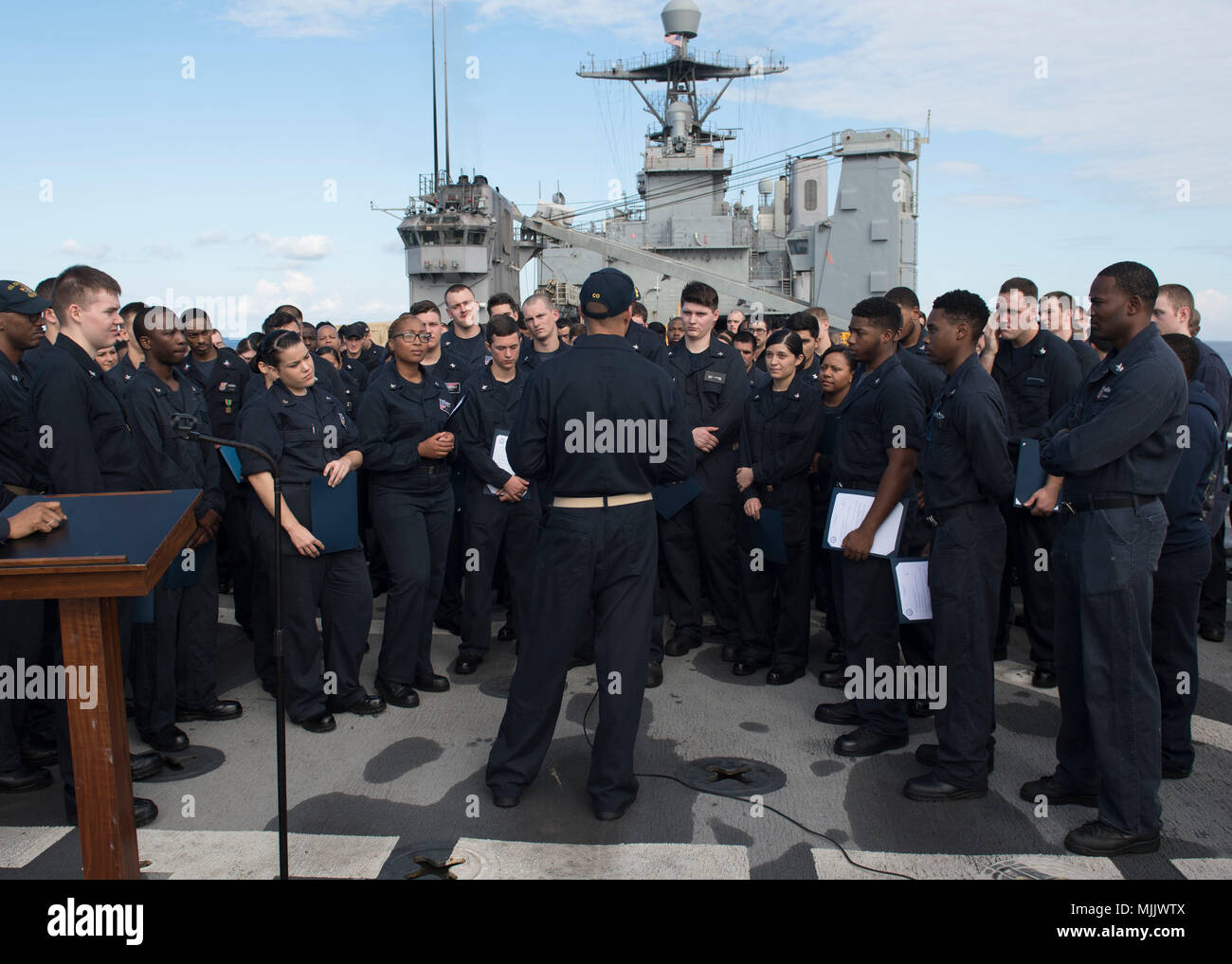 171202-N-TJ319-0222 ATLANTIC OCEAN (Dec. 2, 2017) Cmdr. Nakia Cooper ...