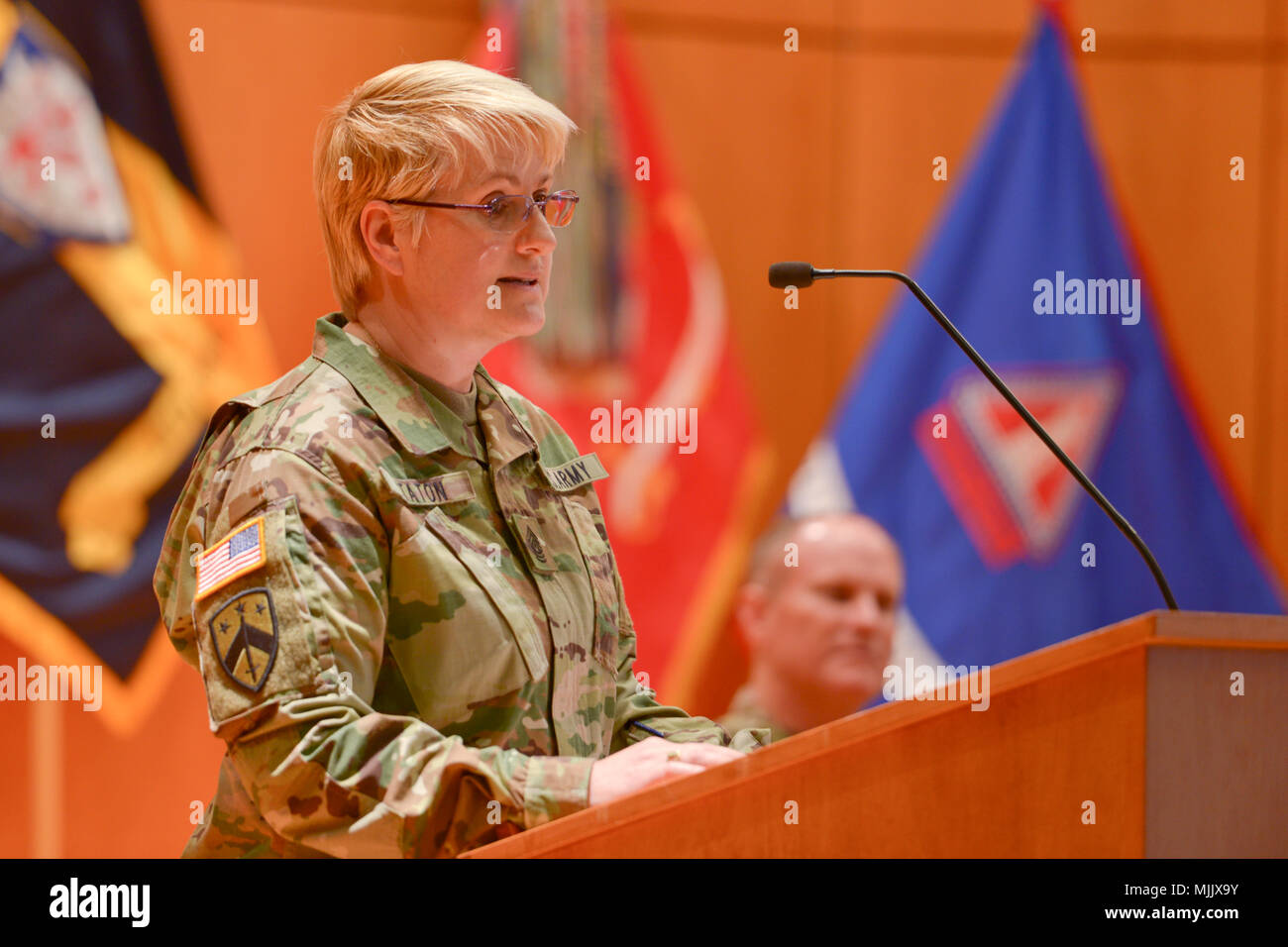 Command Sgt. Maj. Diana Staton, the incoming senior enlisted leader for ...