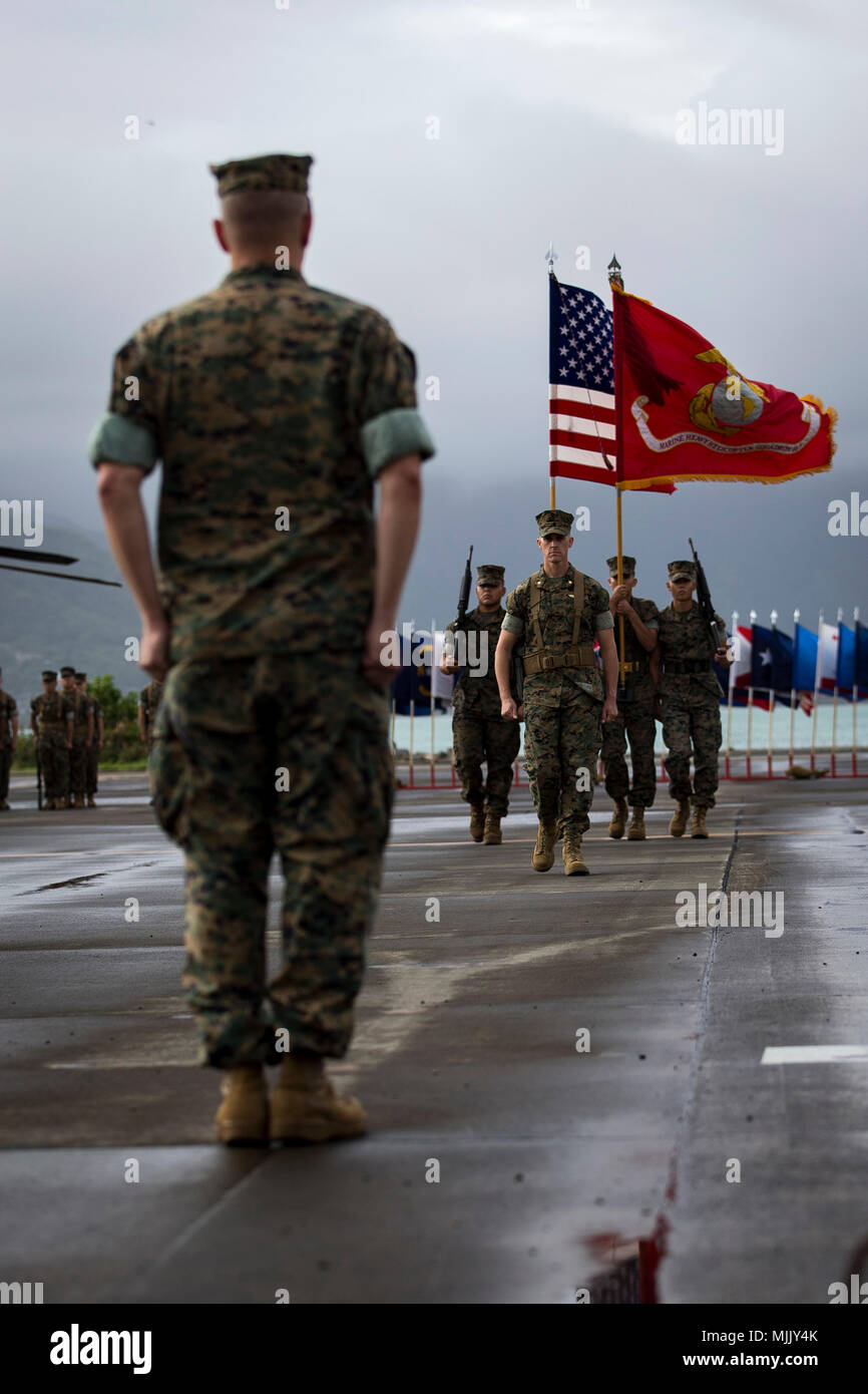 U.S. Marine Corps Maj. David J. Bachta, commander of troops for the ...