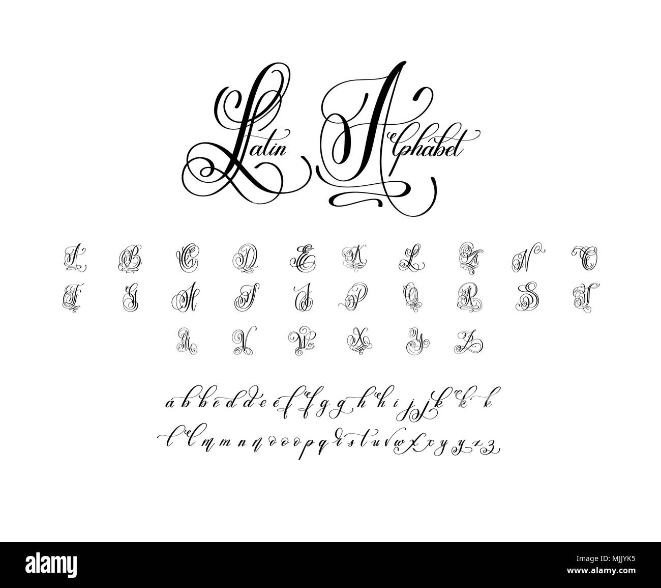 Latin alphabet Black and White Stock Photos & Images - Alamy