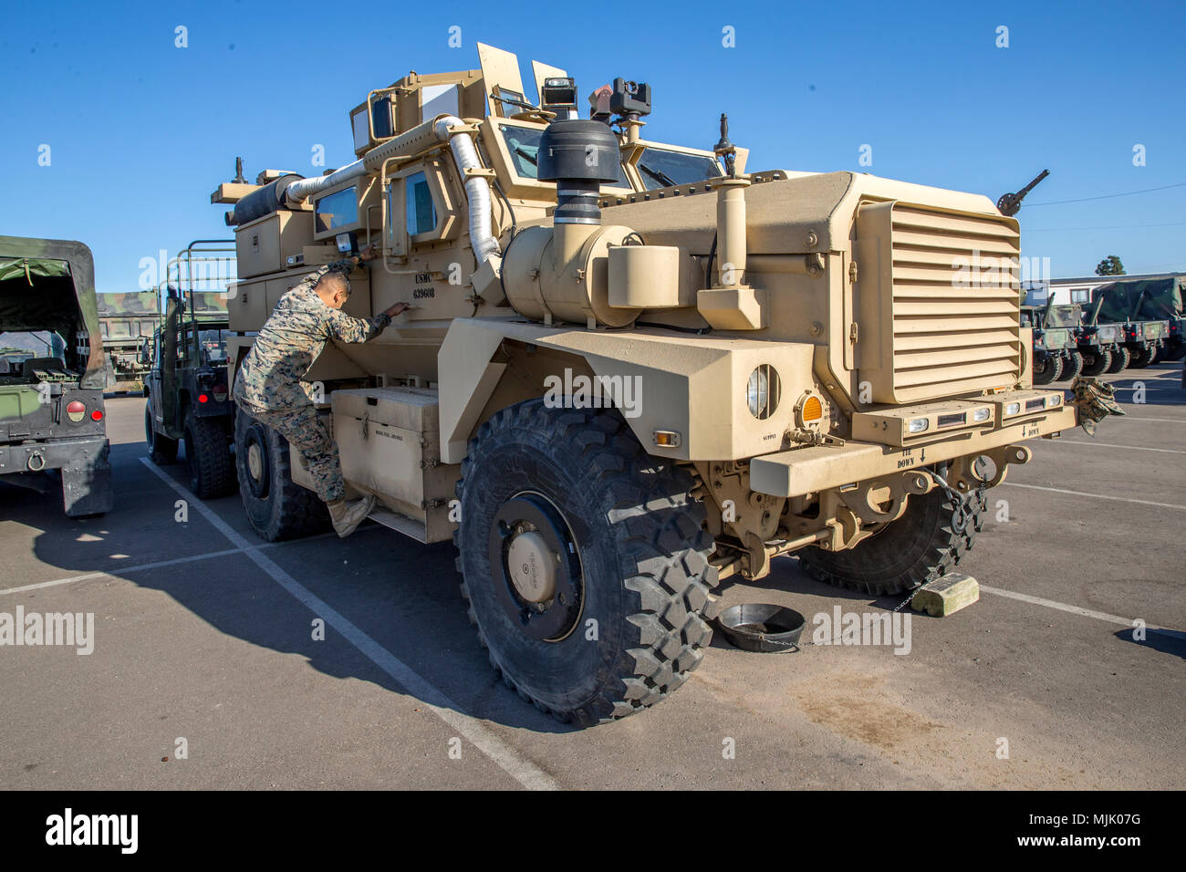 Pfc. Javier Vasquez, a motor transport operator with Marine Wing ...