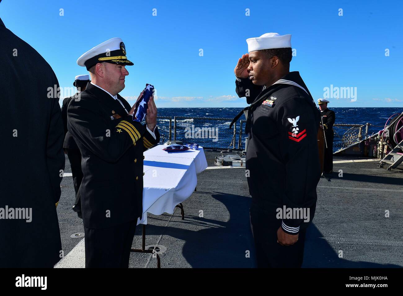 171202-N-QR145-085 MEDITERRANEAN SEA (Dec. 2, 2017) Cmdr. John Tobin ...