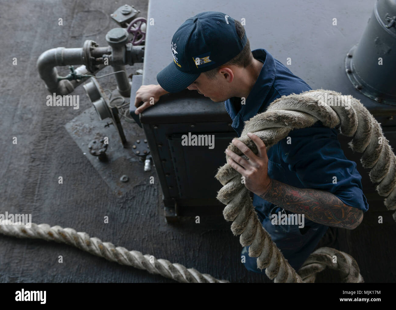 PACIFIC OCEAN (Dec. 5, 2017) U.S. Navy Seaman Garrett Whipple, from San ...