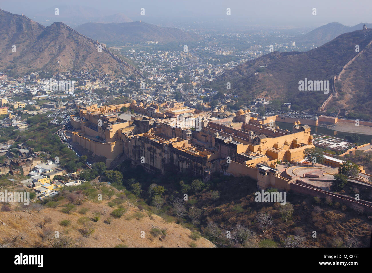 Aerial view amber fort jaipur hi-res stock photography and images - Alamy