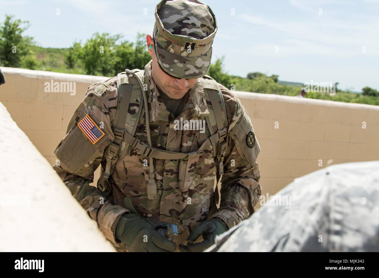 U.S. Army Capt. Jason Price, headquarters support company commander ...