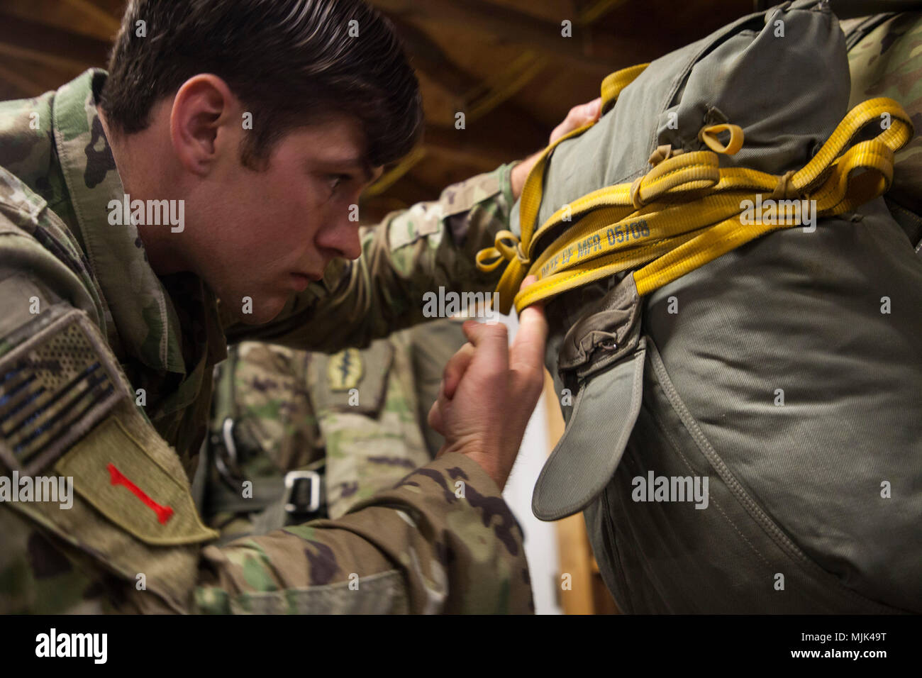 U.S. Airforce jumpmaster Staff Sgt. James Scullion of the 14th Air ...