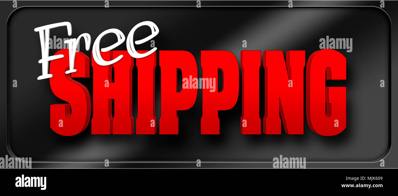 Stock Illustration - Large Three Dimensional Text: Free Shipping, 3D ...