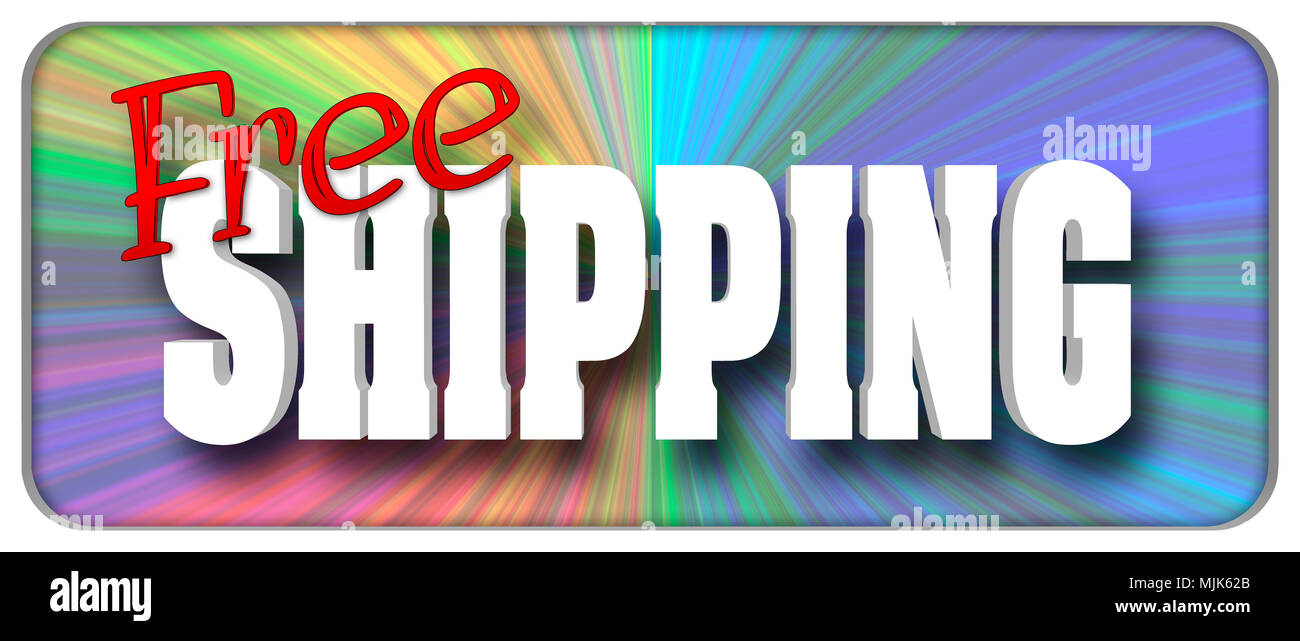 Stock Illustration - Large Three Dimensional Text: Free Shipping, 3D ...