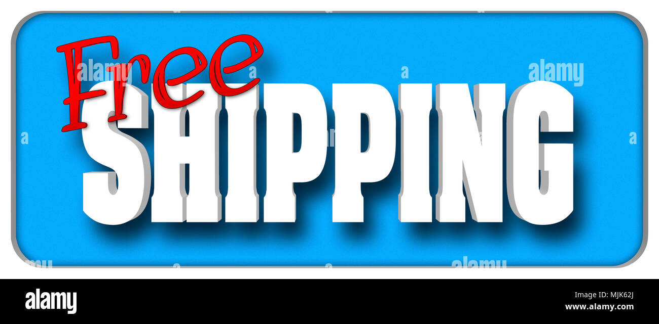 Stock Illustration - Large Three Dimensional Text: Free Shipping, 3D ...
