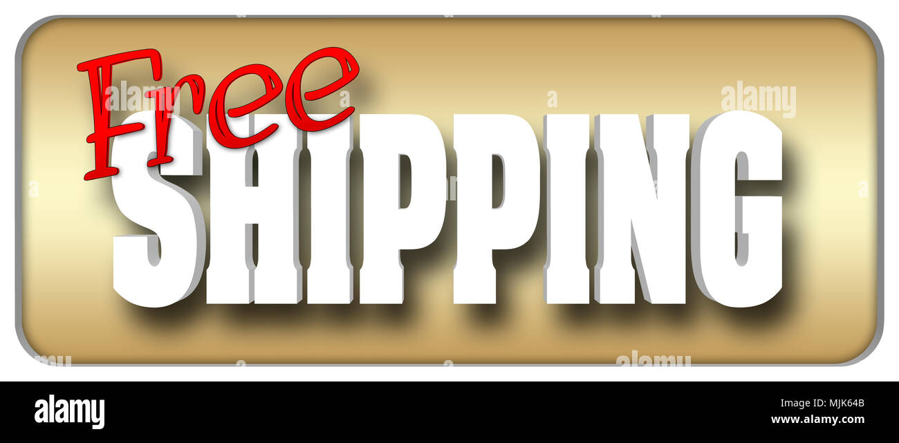 Stock Illustration - Large Three Dimensional Text: Free Shipping, 3D ...