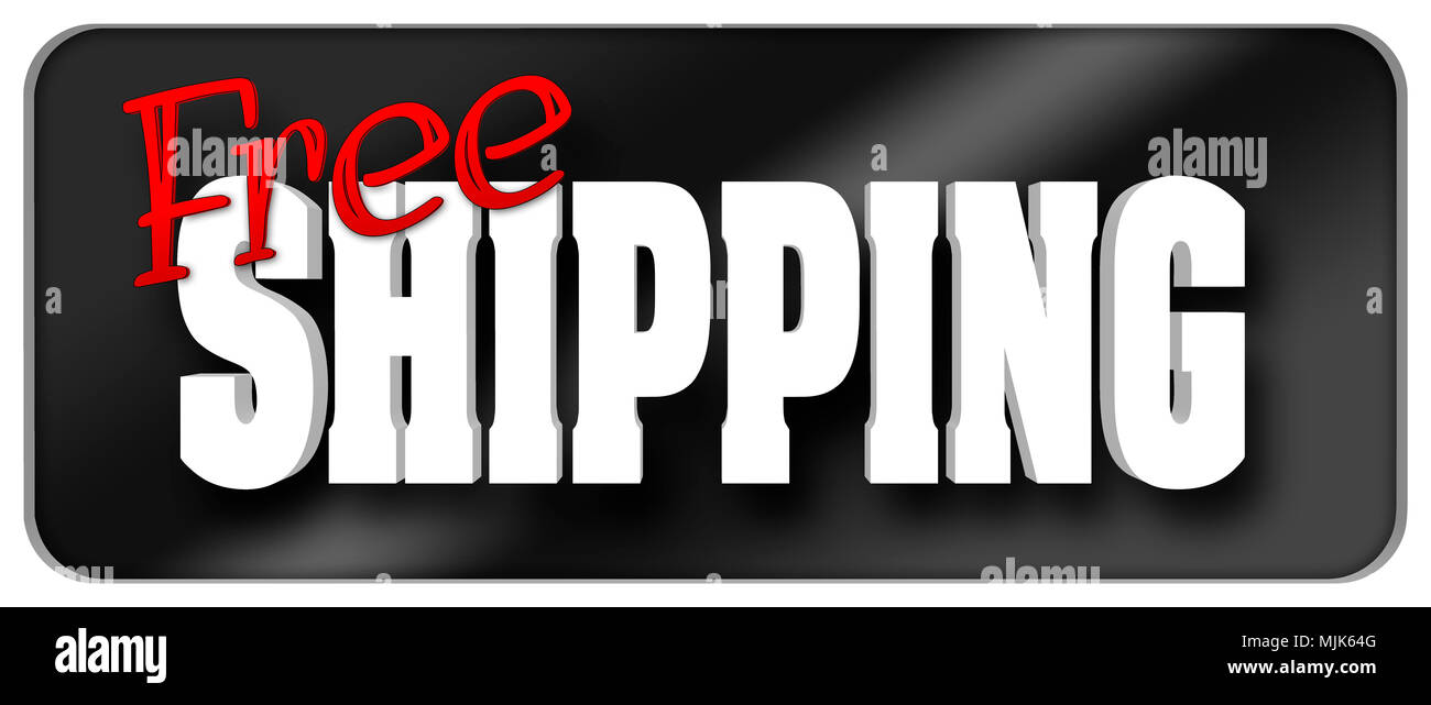 Stock Illustration - Large Three Dimensional Text: Free Shipping, 3D ...