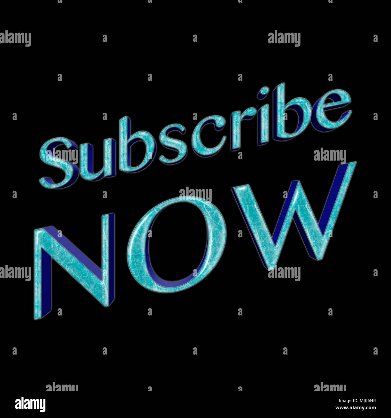 Stock Illustration - Large Shiny Text: Subscribe Now, 3D Illustration ...