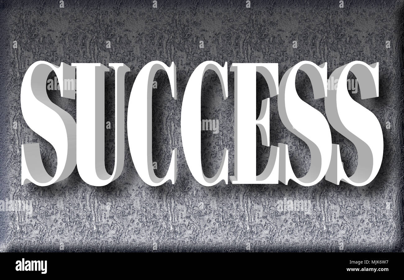 Stock Illustration - Large White Three Dimensional Text: Success, 3D ...