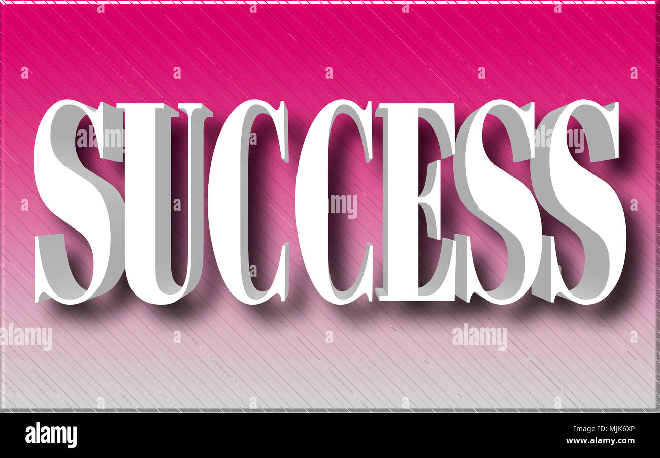 Stock Illustration - Large White Three Dimensional Text: Success, 3D ...