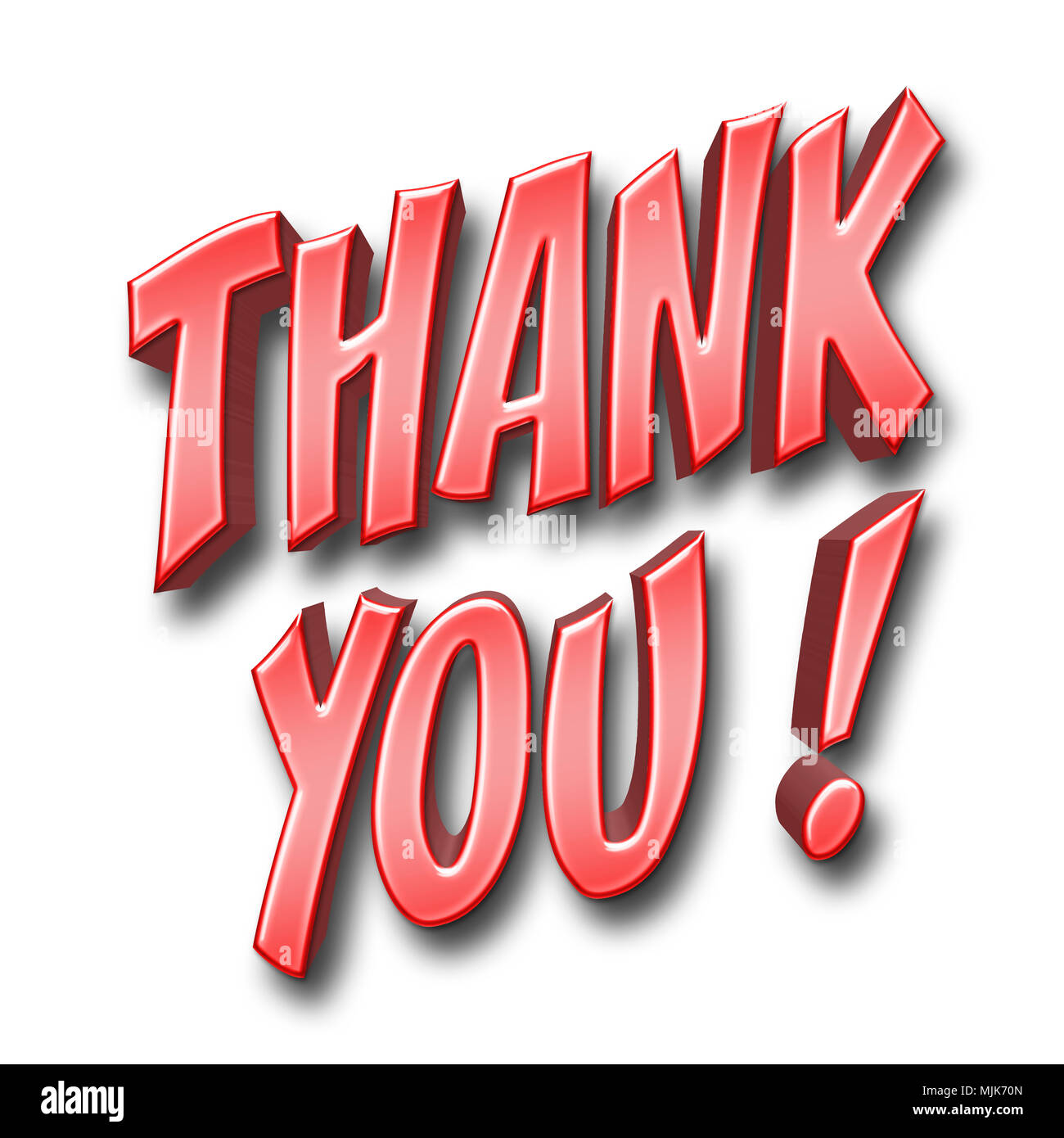 Stock Illustration - Large Red Text: Thank You!, 3D Illustration ...