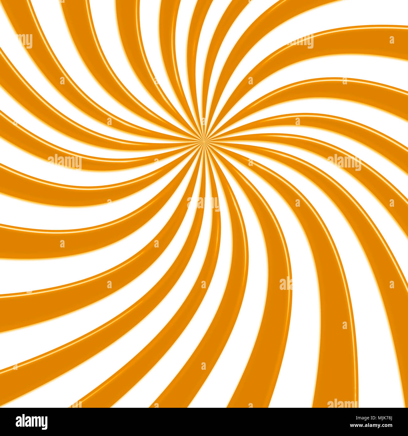 Stock Illustration - Orange Colored Twisted Sunbeams Centered, Blank ...