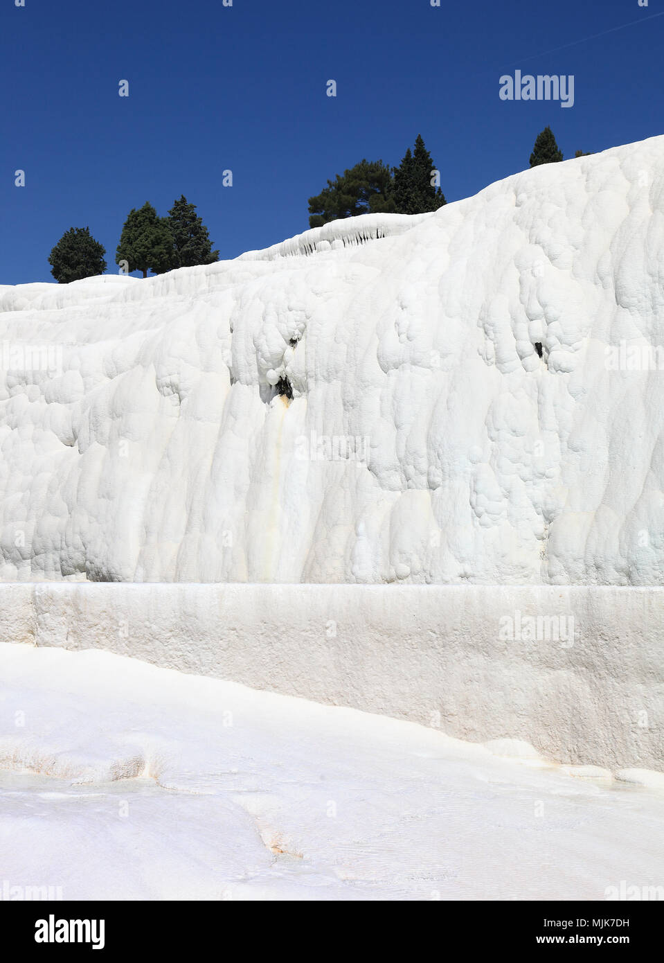 Pamukkale - Calcium deposits from natural thermal springs, Turkey Stock ...