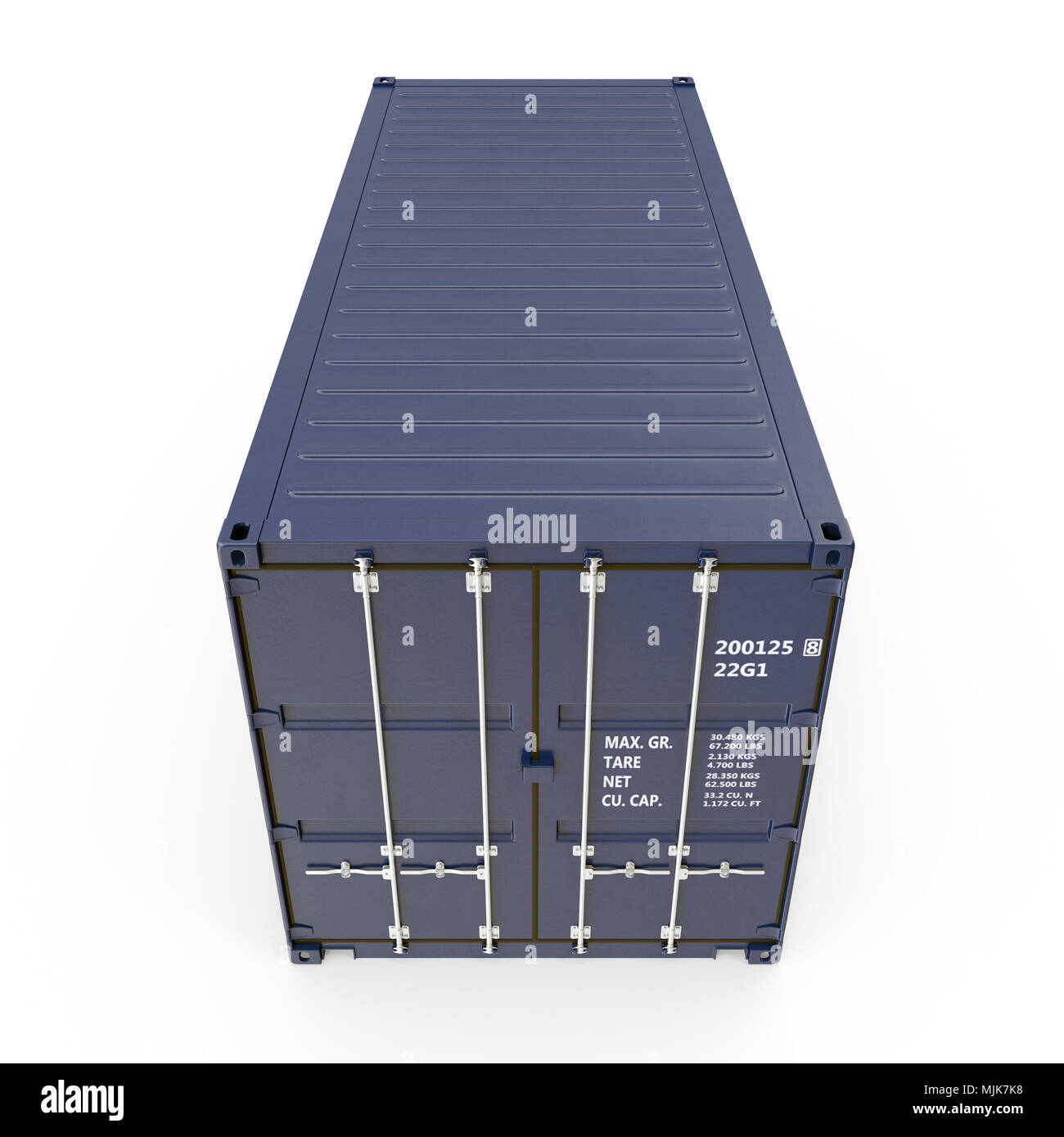 Cargo container front closed blue hi-res stock photography and images ...