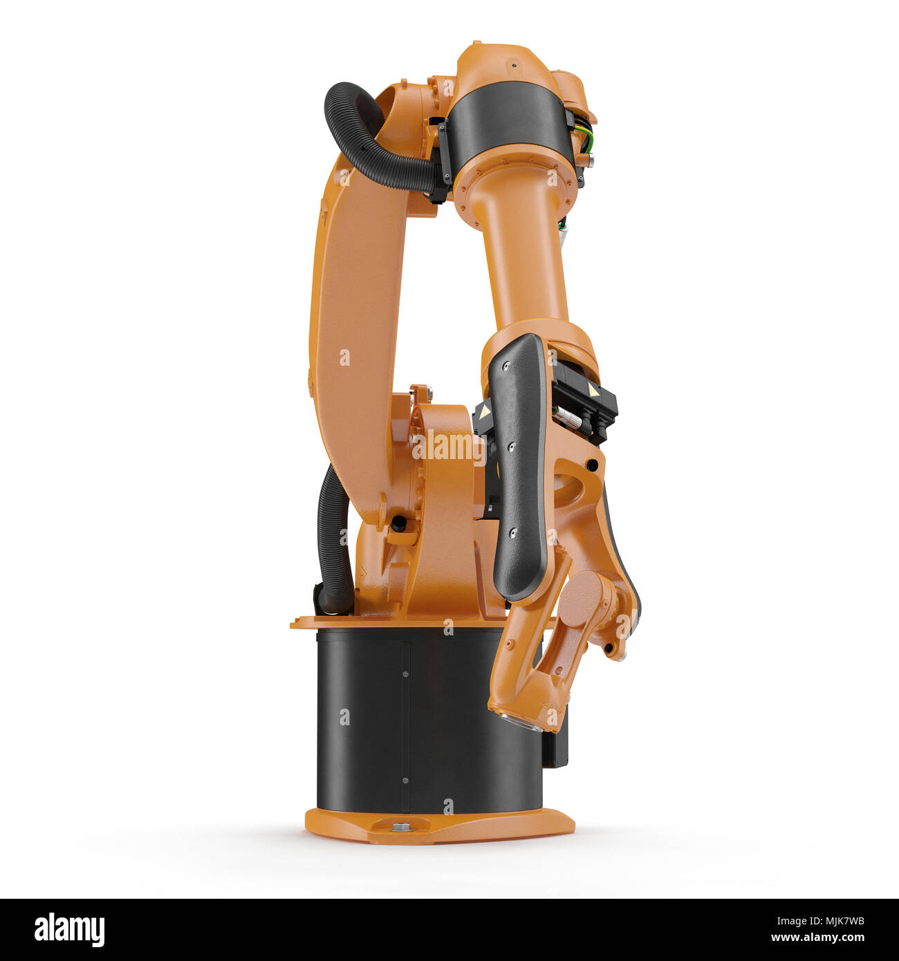 robotic hand machine tool isolated on white. 3D illustration, clipping ...