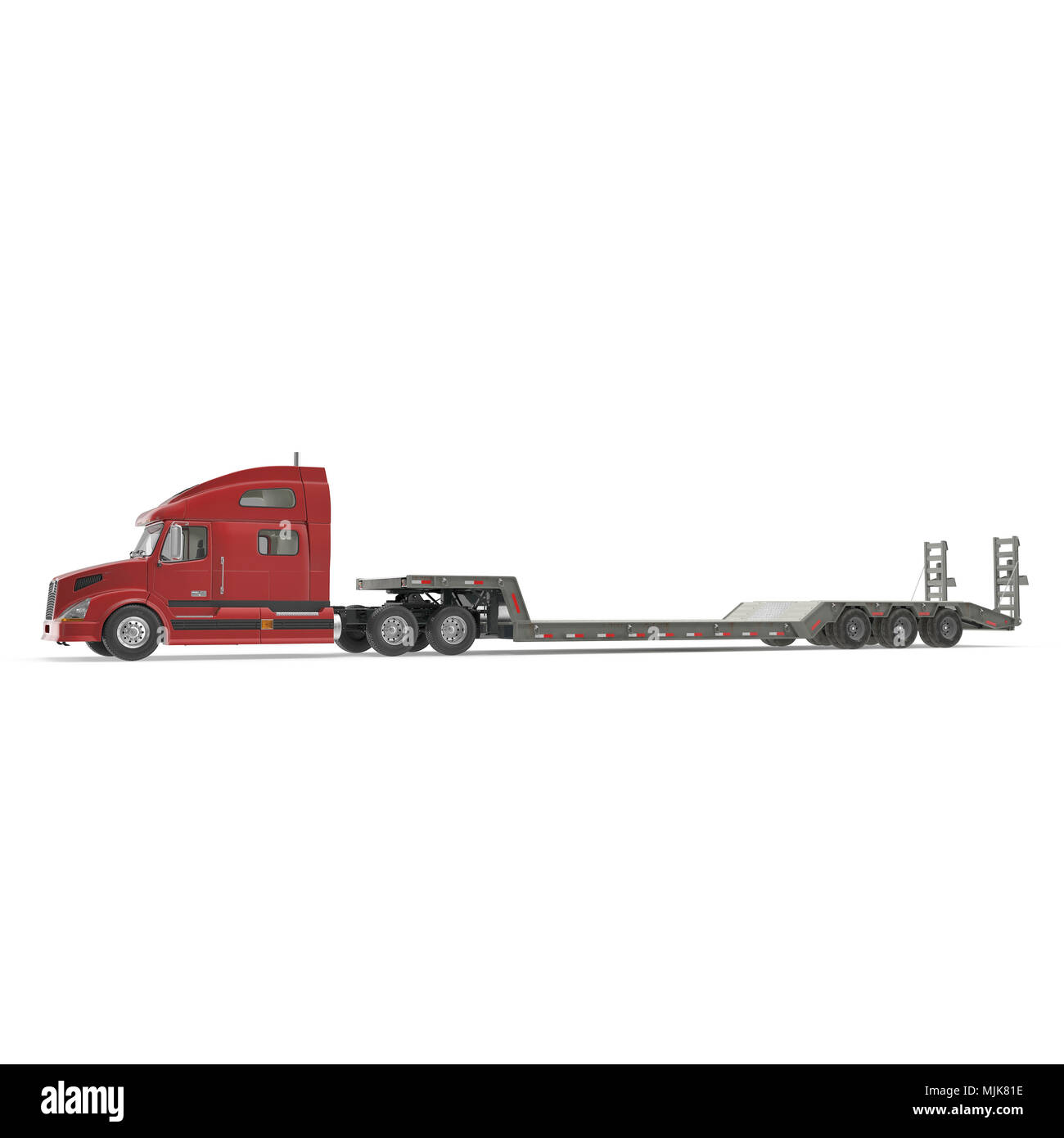 Big truck flatbed trailer Cut Out Stock Images & Pictures - Alamy