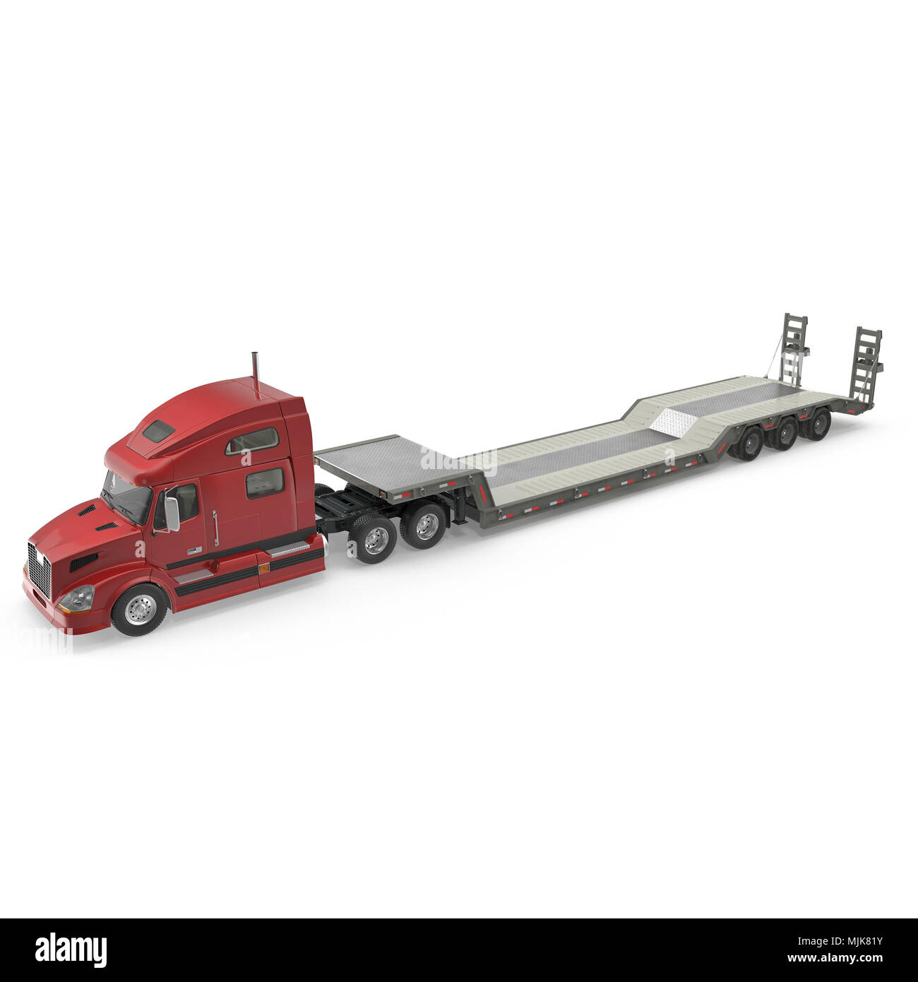 Big truck flatbed trailer Cut Out Stock Images & Pictures - Alamy