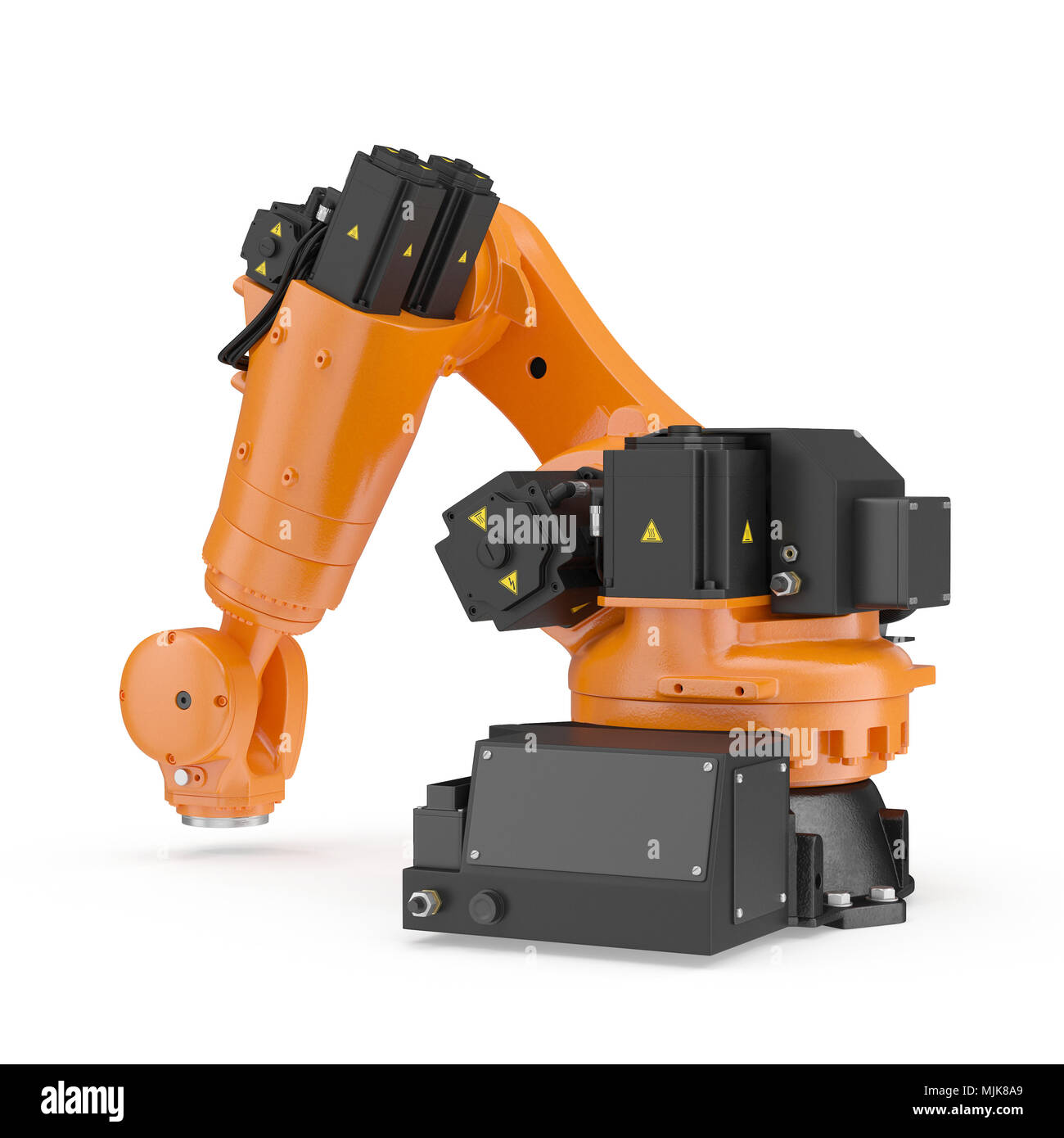 robotic hand machine tool isolated on white. 3D illustration, clipping ...