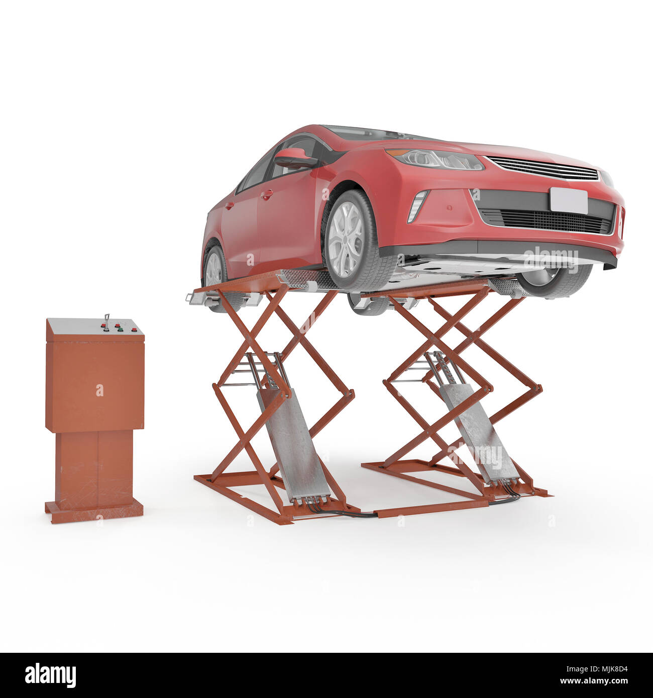 Scissor lift under Cut Out Stock Images & Pictures - Alamy