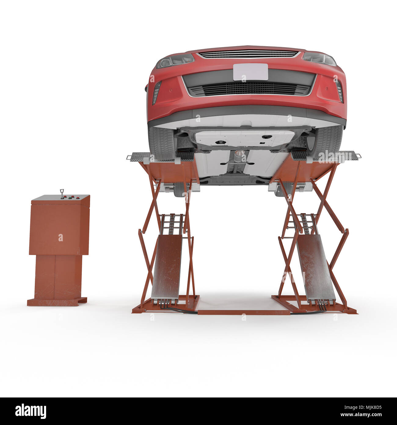 Scissor lift under Cut Out Stock Images & Pictures - Alamy