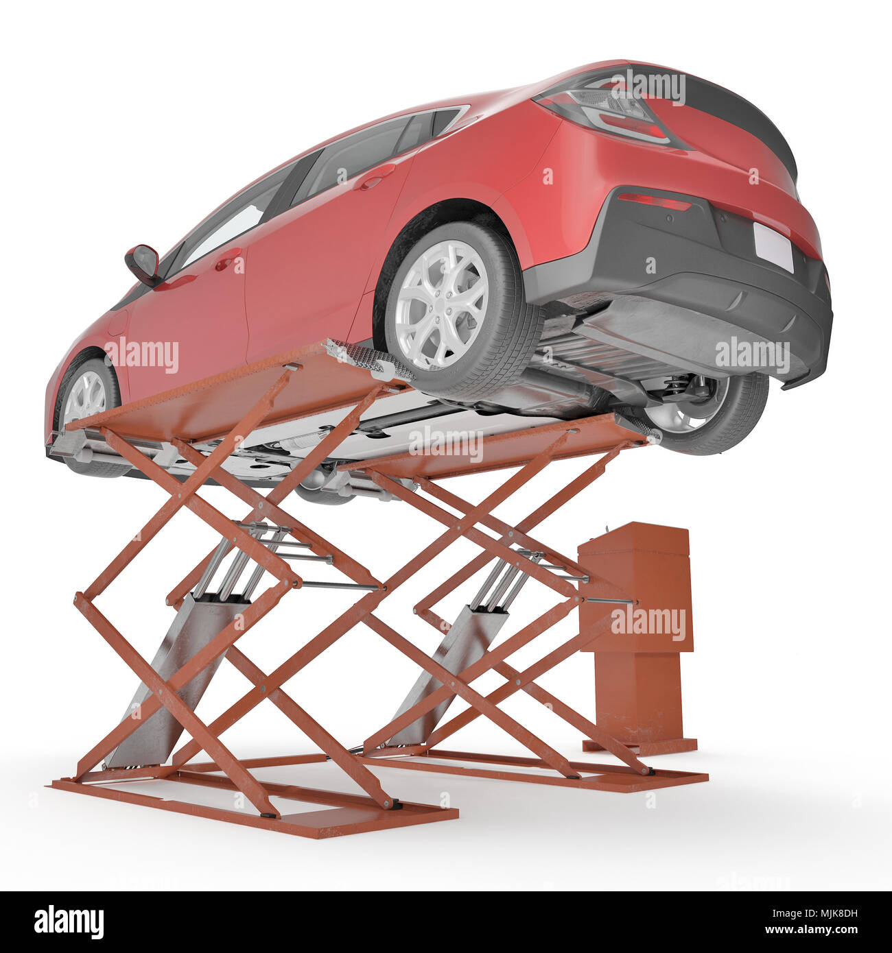 Scissor lift under Cut Out Stock Images & Pictures - Alamy