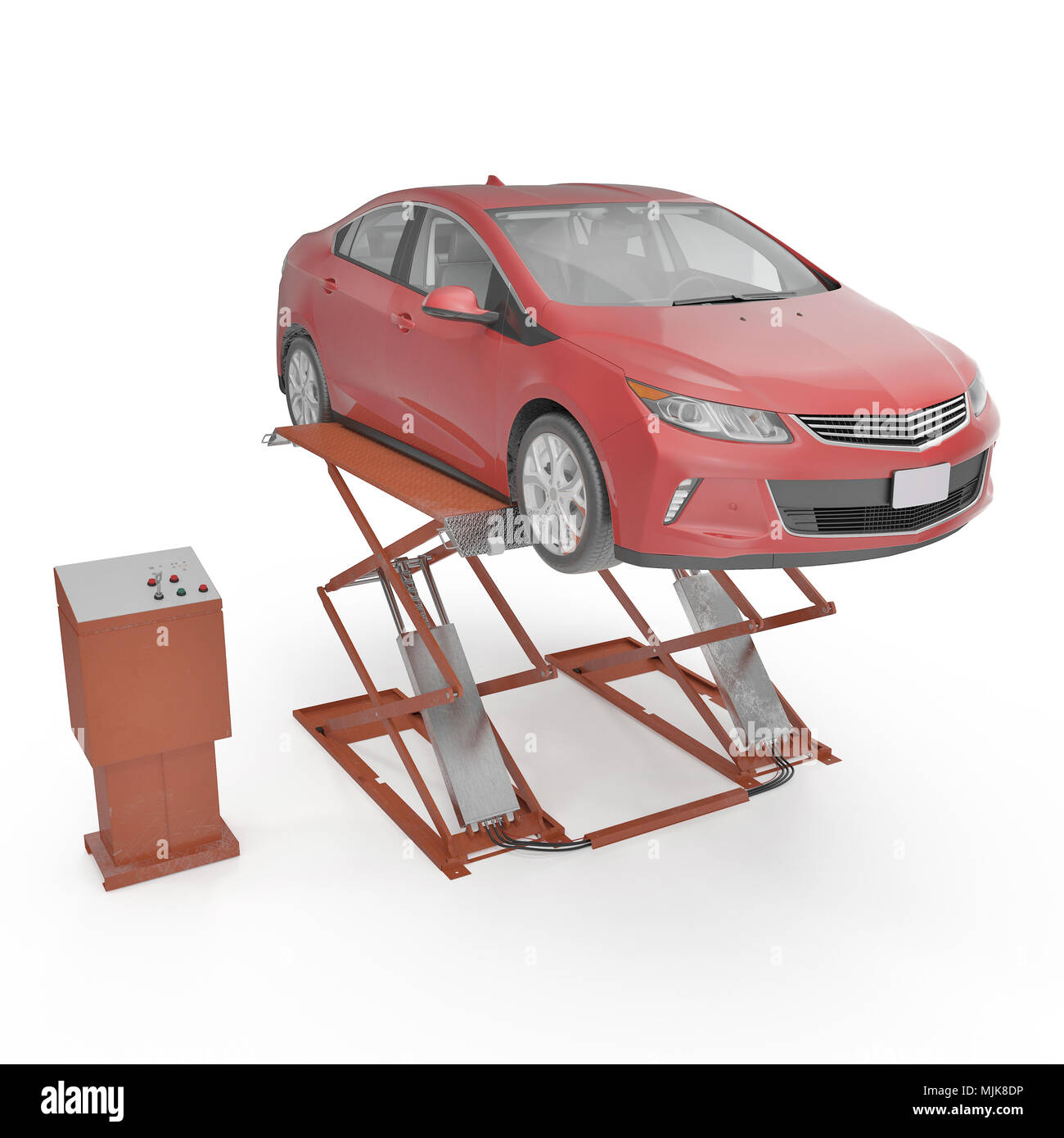 Scissor lift under Cut Out Stock Images & Pictures - Alamy