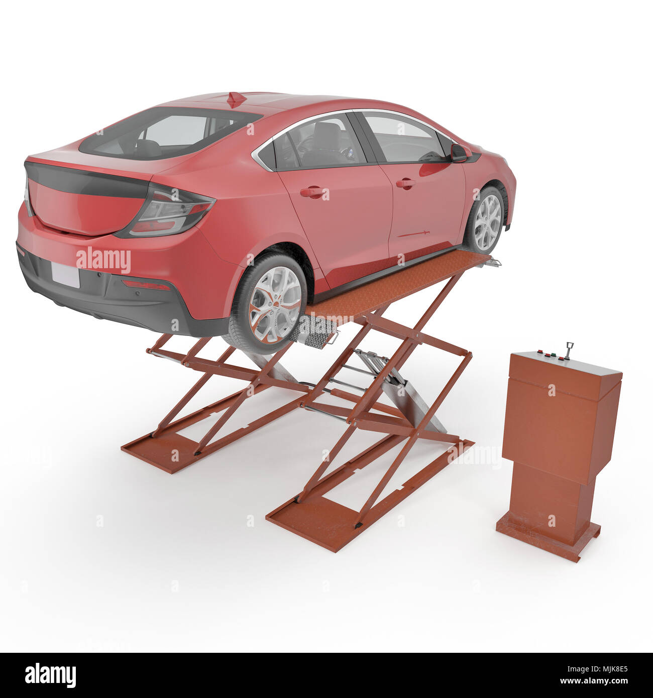 Scissor lift under Cut Out Stock Images & Pictures - Alamy