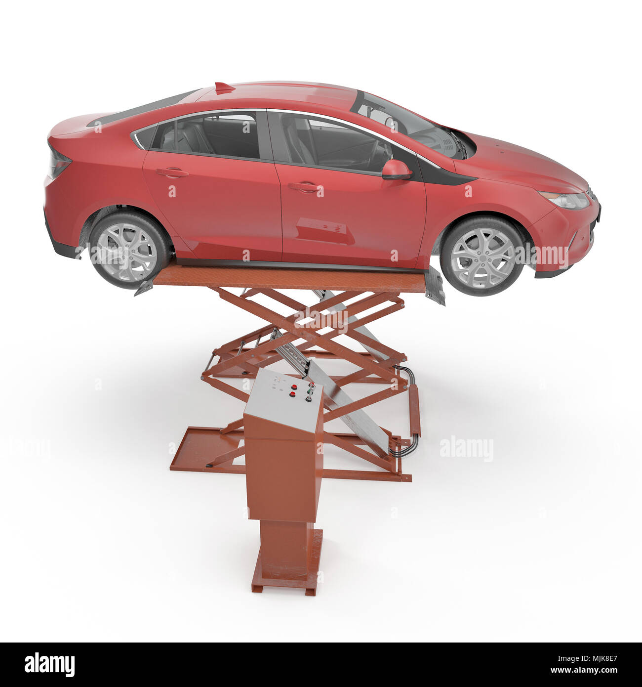 Scissor lift under Cut Out Stock Images & Pictures - Alamy