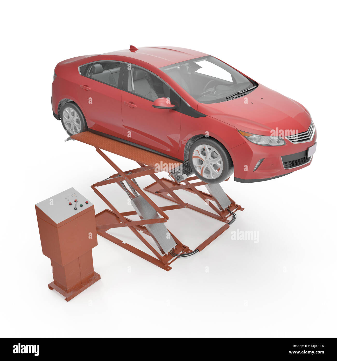 Scissor lift under Cut Out Stock Images & Pictures - Alamy