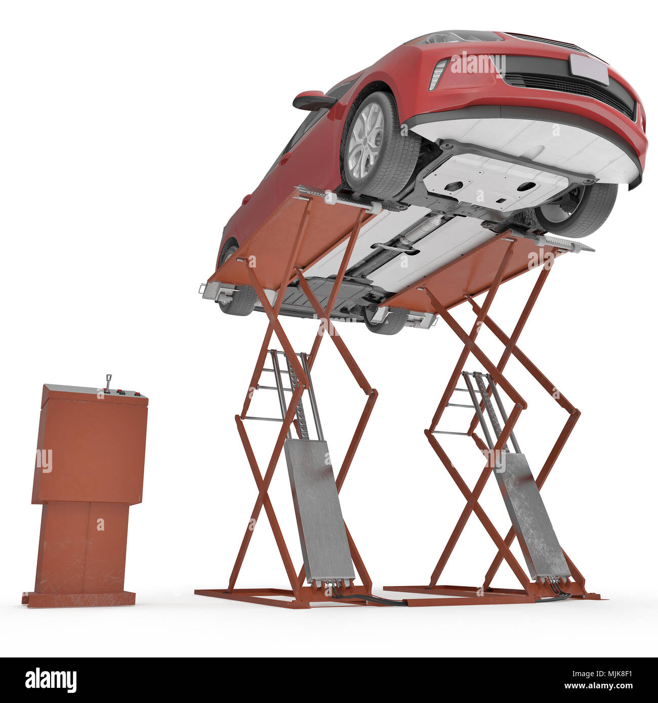 Scissor lift under Cut Out Stock Images & Pictures - Alamy