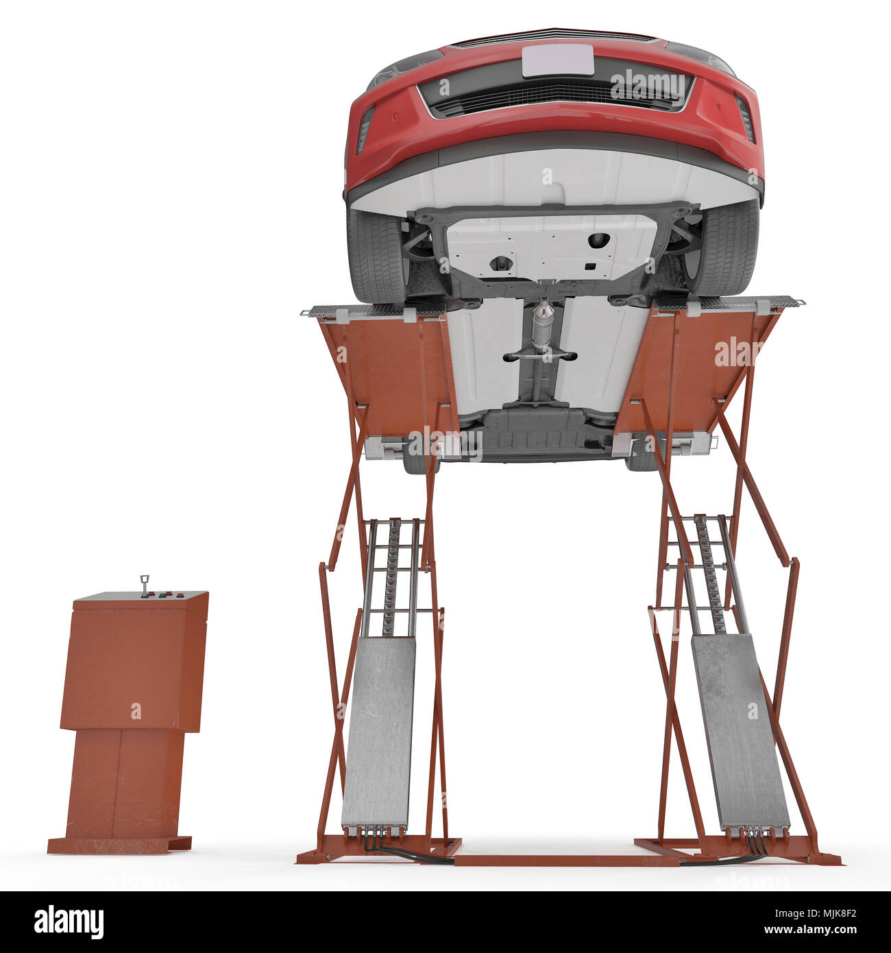 Scissor lift under Cut Out Stock Images & Pictures - Alamy