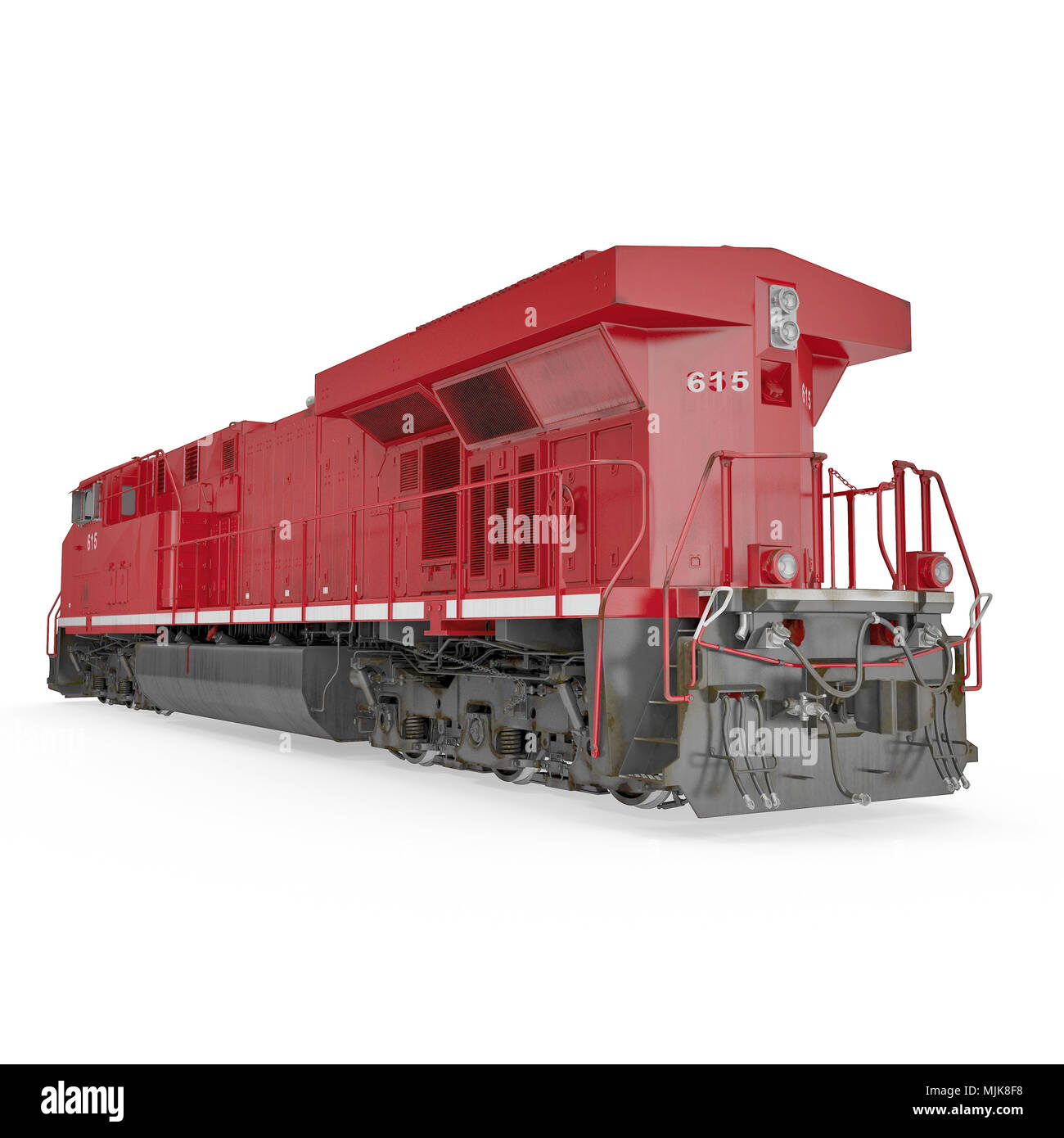 Rear of freight train Cut Out Stock Images & Pictures - Alamy