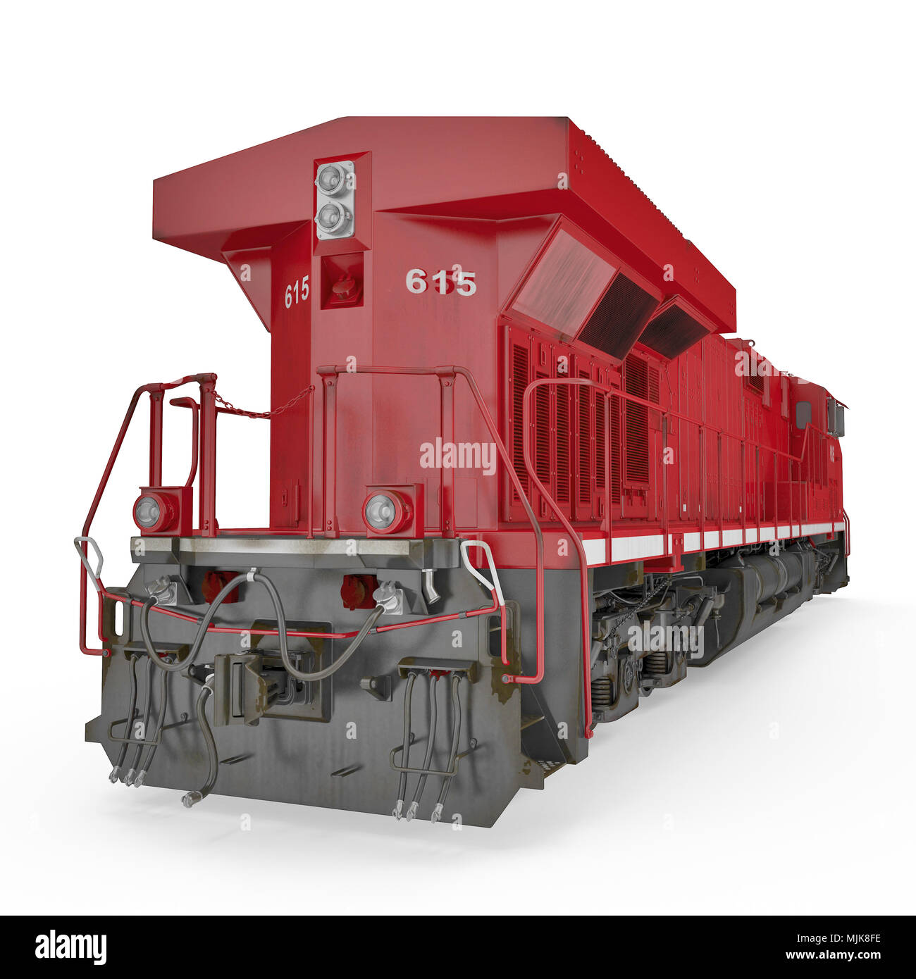 Rear of freight train Cut Out Stock Images & Pictures - Alamy