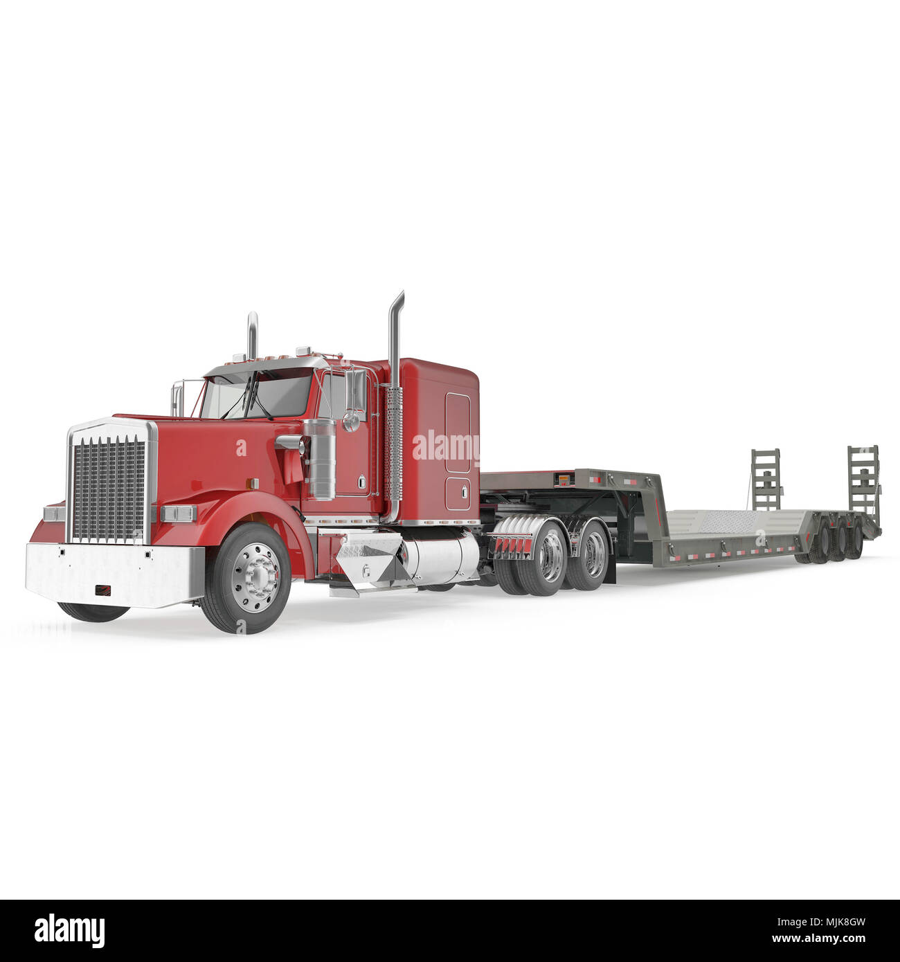 Empty flatbed trailer hi-res stock photography and images - Alamy