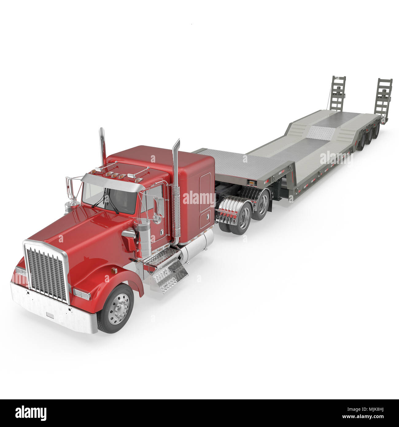 Empty flatbed trailer hi-res stock photography and images - Alamy