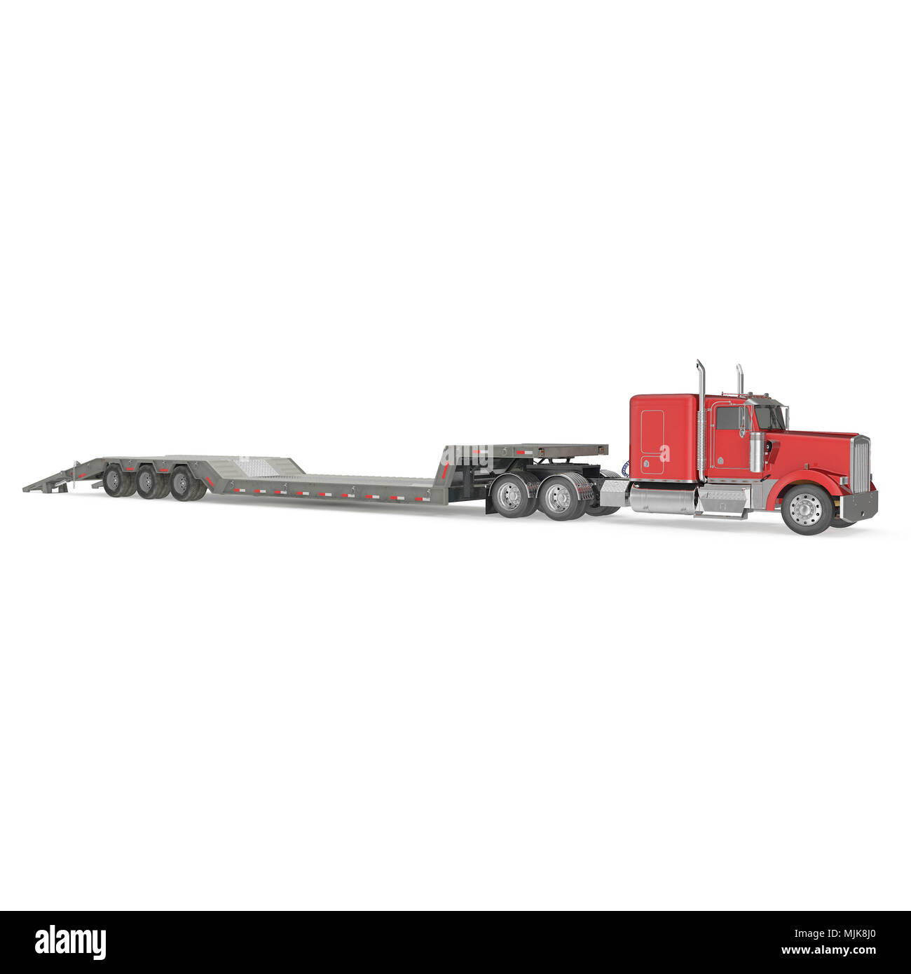 Big truck flatbed trailer Cut Out Stock Images & Pictures - Alamy