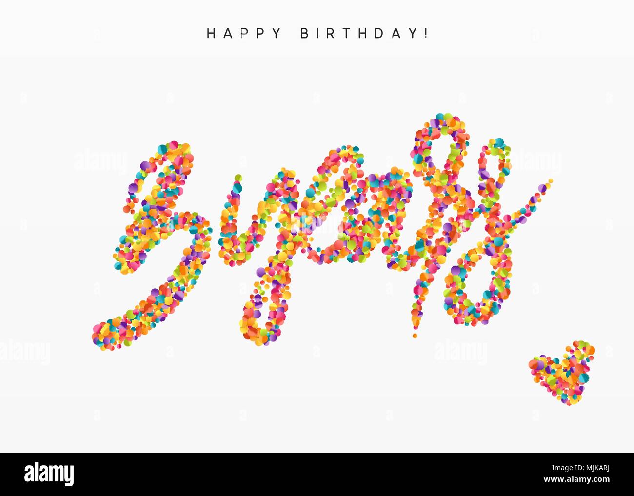 Three years, lettering sign from confetti. Holiday Happy birthday ...
