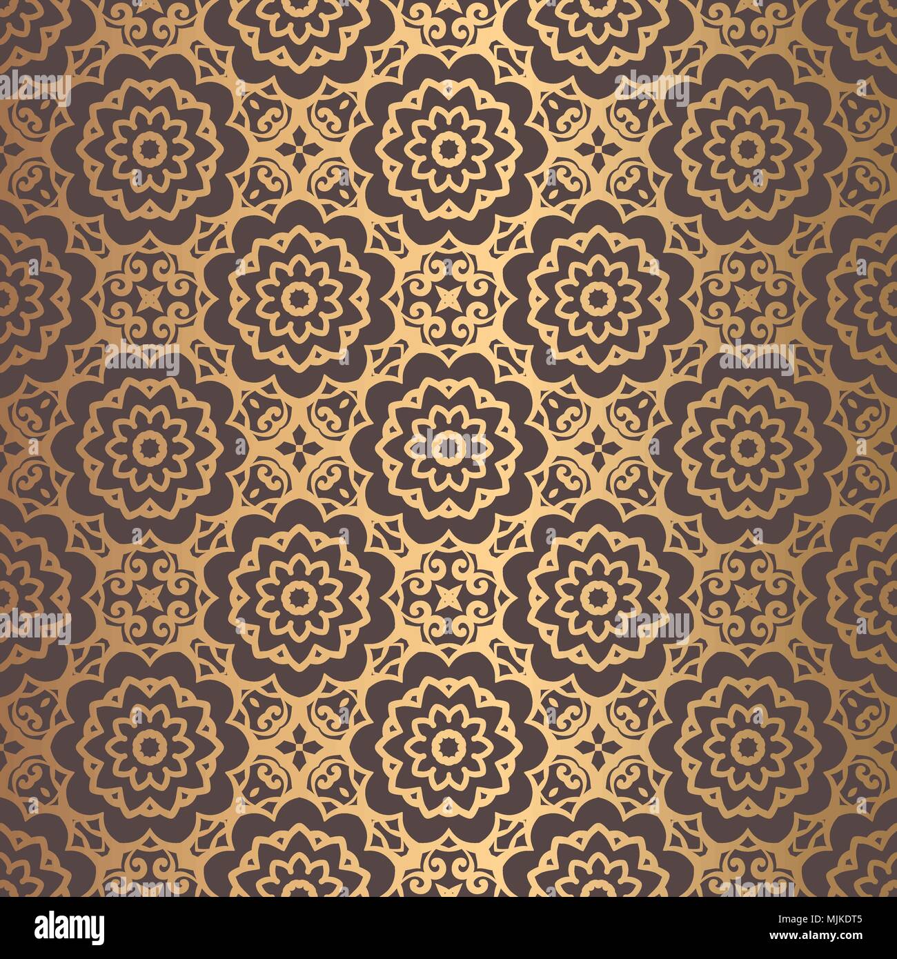 Golden Arabesque Pattern Stock Vector Image & Art - Alamy