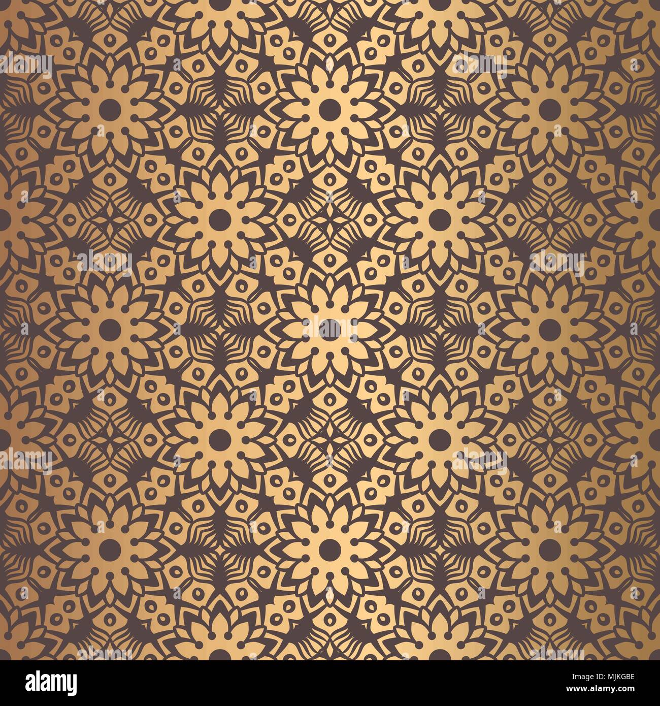 Golden Arabesque Pattern Stock Vector Image & Art - Alamy