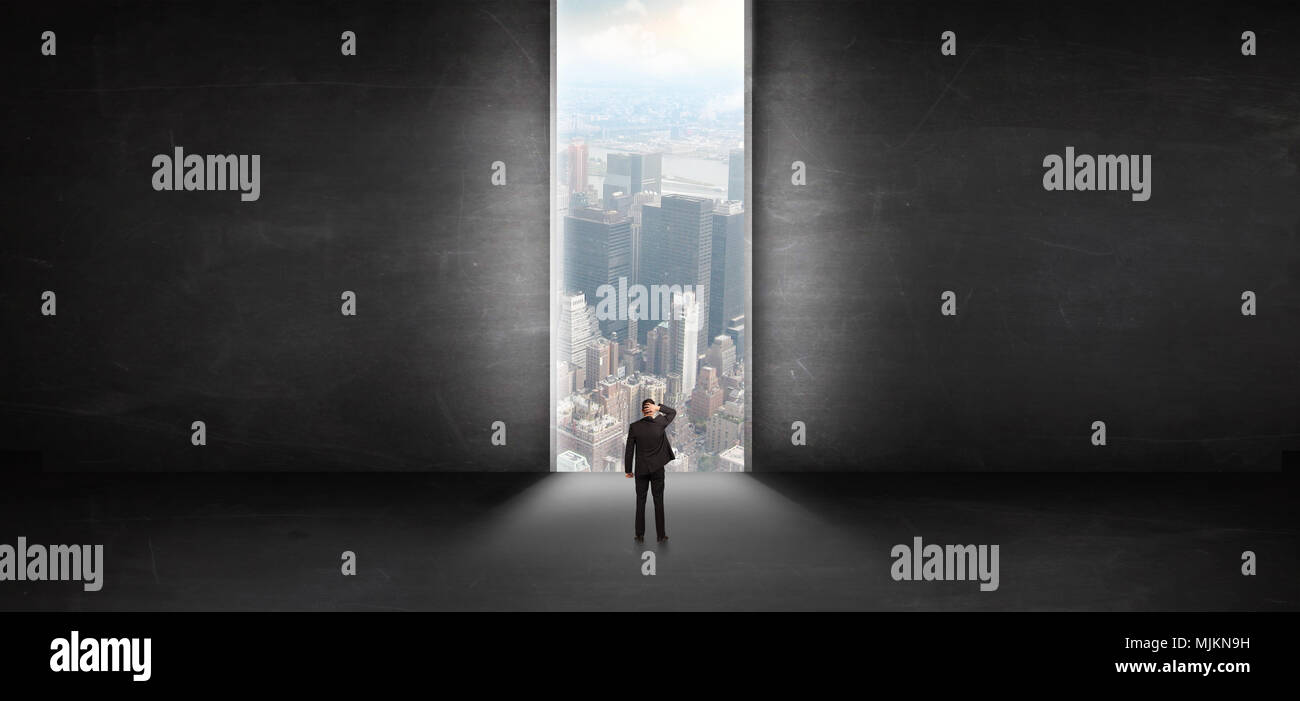 Man walk into room back view hi-res stock photography and images - Alamy